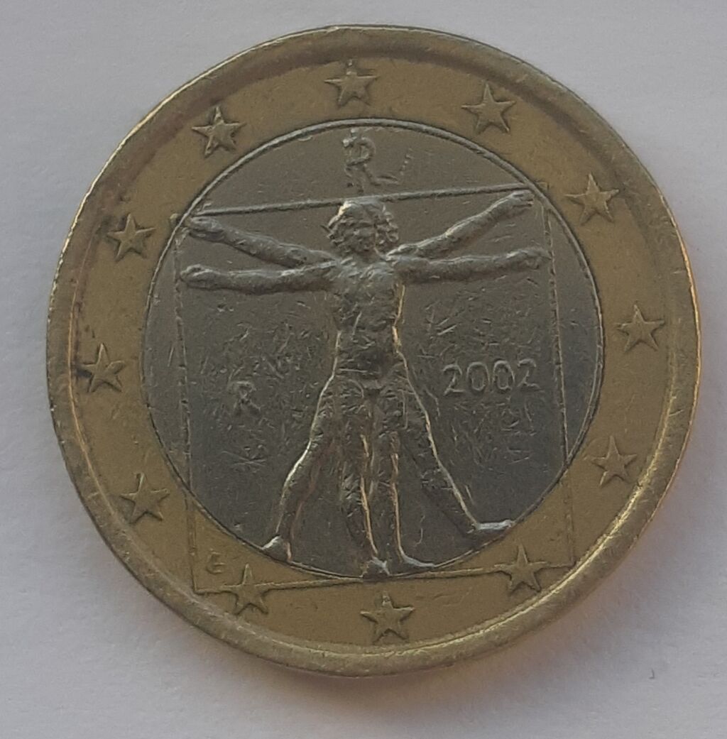 1 evro kovanica – Italija, 2002. - Nominala: 1 € - Zemlja