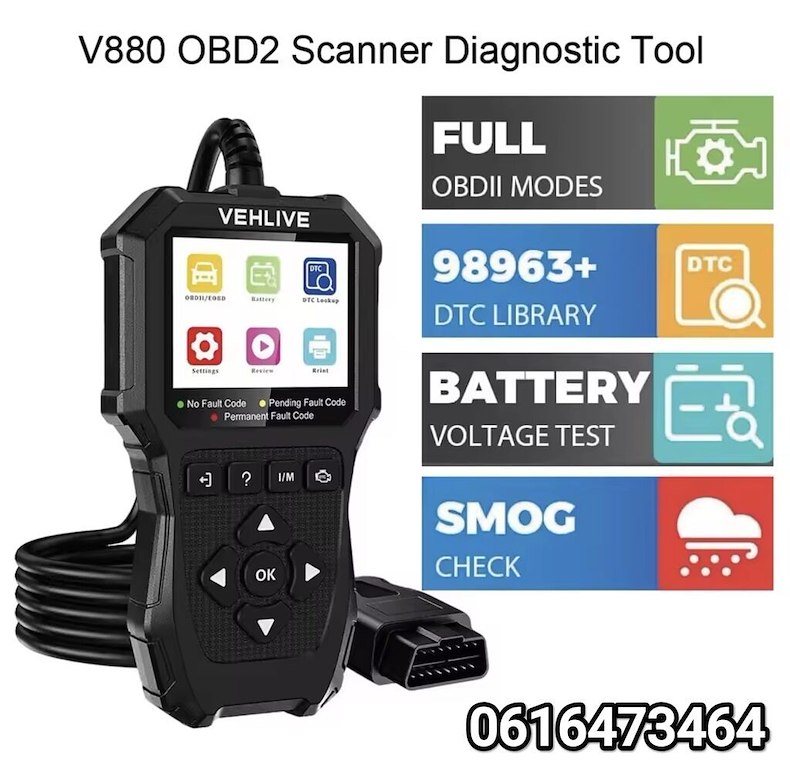 Novo - VEHLIVE V880 OBD2 Auto Dijagnostika OBD2 čitač kodova za