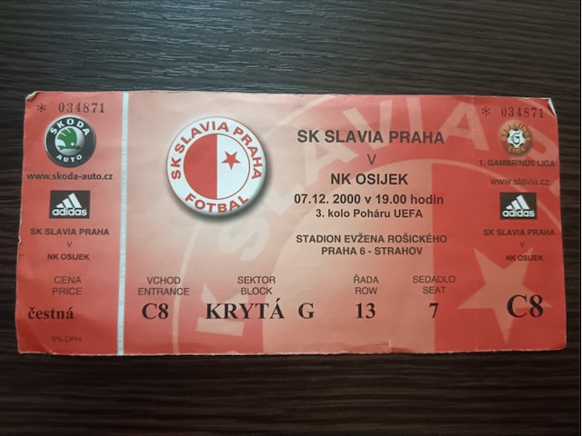 Slavija Prag-Osijek 7.12.2000