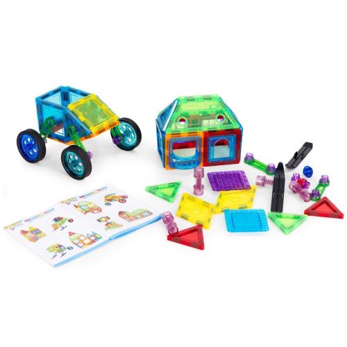 Eco Toys Set Magnetnih Kocki Za Decu – Kuća I Auto, 48 Delova