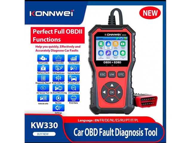 Novo - Konnwei KW330 OBD2 Auto Dijagnostika