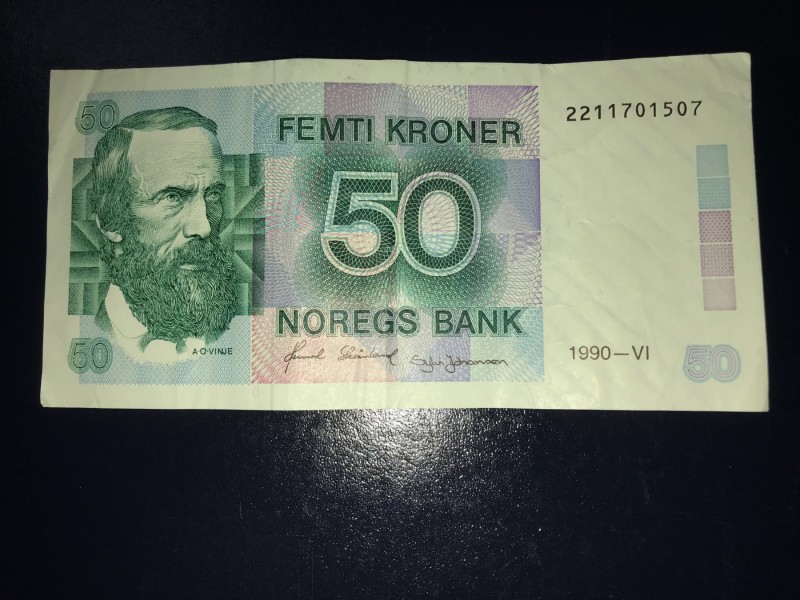 NORVEŠKA 50 KRUNA.1990.