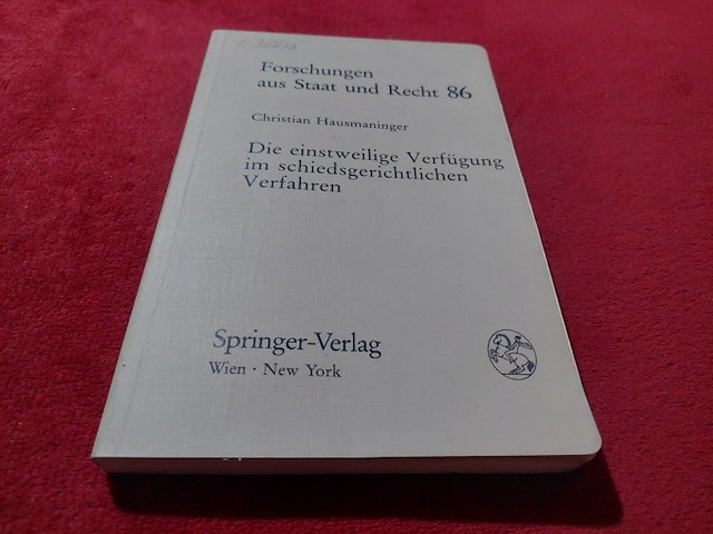 Forschungen aus Staat und Recht 86 Hausmaninger