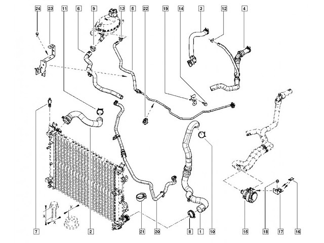 Dacia Sandero TCe 90 Gornje Crevo Posude Vode 12- NOVO