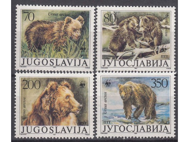 Jugoslavija 1988 Fauna Medvedi serija **