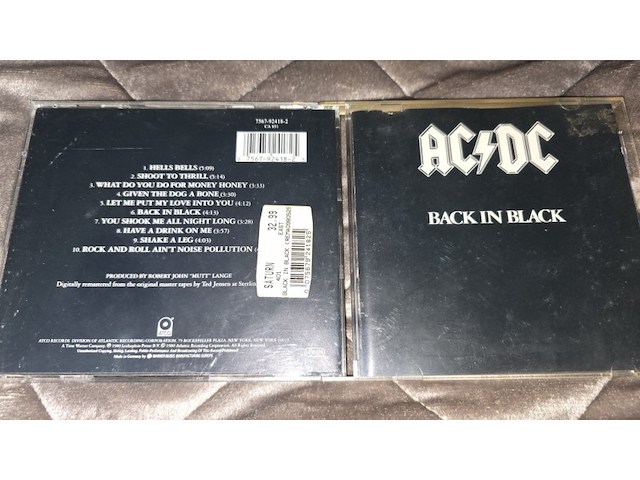 AC/DC - Back in black , ORIGINAL