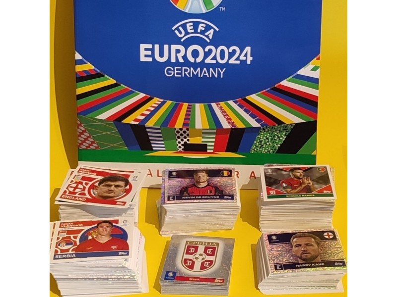 Topps EURO 2024 - Kompletan set i album bez SP slicica