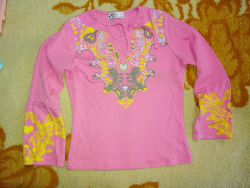 Bluza duks roze 7-8god.