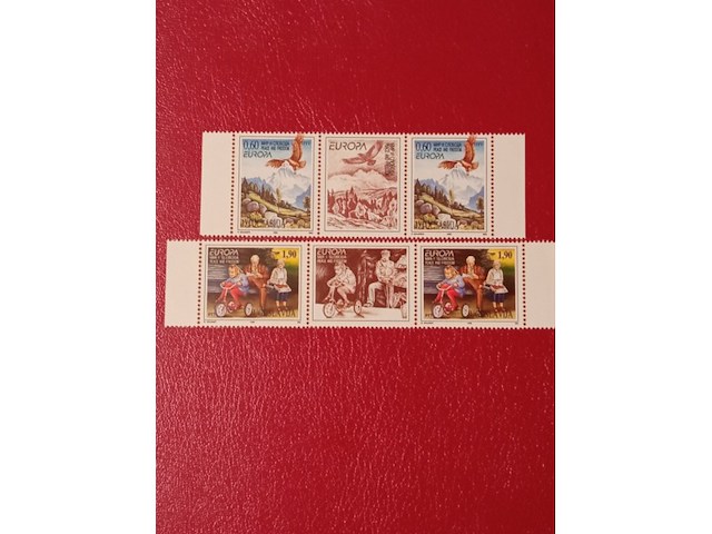 Ju 1995, Evropa CEPT, srednji red sa vinjetom