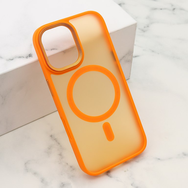 Zastitna maska (futrola) SILKY MagSafe II - iPhone 17 narandzasta (MS)