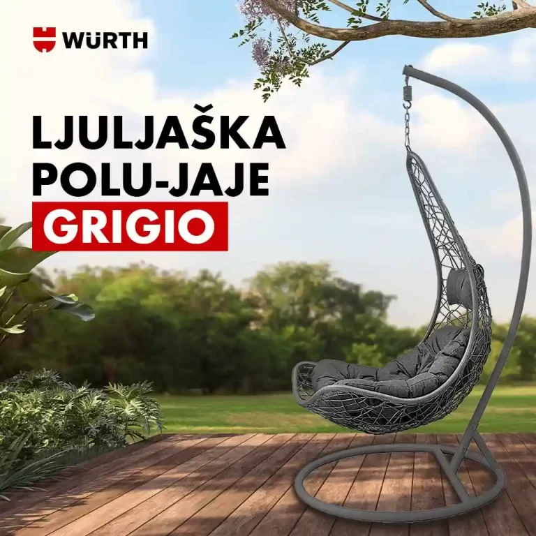 Ljuljaška Jaje sa jastukom Grigio