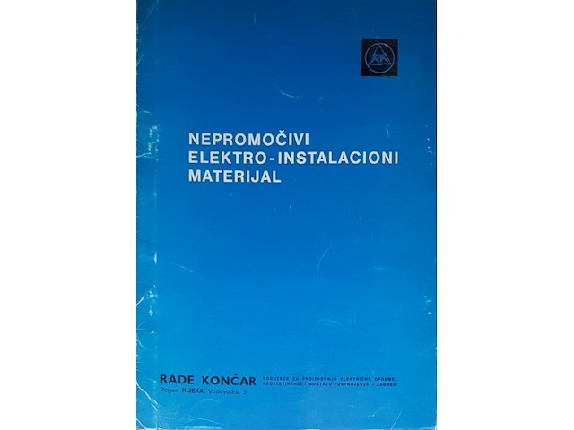 Katalog `RADE KONČAR` Zagreb Jugoslavija