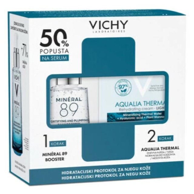 Vichy set Mineral 89 booster 50 ml+Aqualia thermal light 50 ml