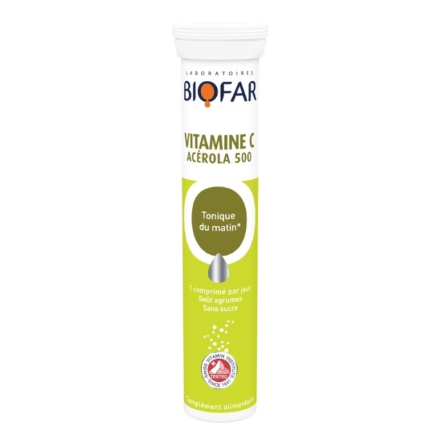 BIOFAR VITAMIN C ACEROLA 500MG 20 ŠUMEĆIH TABLETA