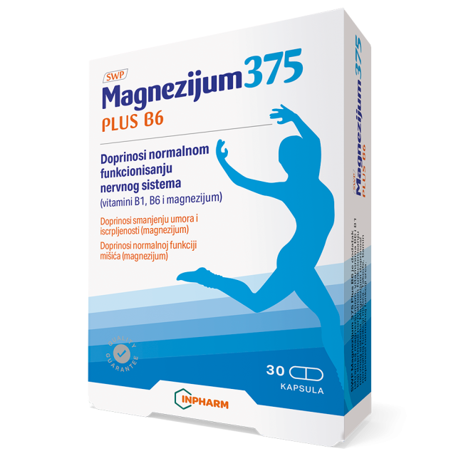 MAGNEZIJUM 375 PLUS B6  30 KAPSULA