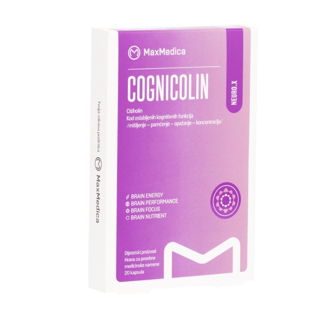 MAXMEDICA COGNICOLIN 20 KAPSULA