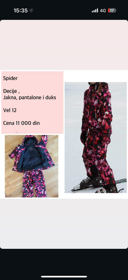 Spider ski odelo