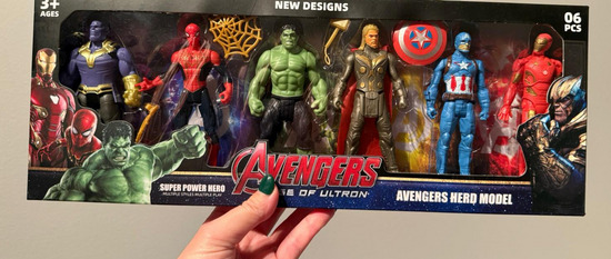 Set Avengers 6 figura - novo