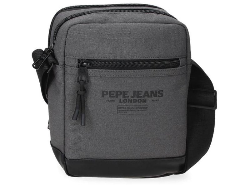 PEPE JEANS MUŠKA TORBICA 22CM SA DVE PREGRADE PJL WALTFORD GREY