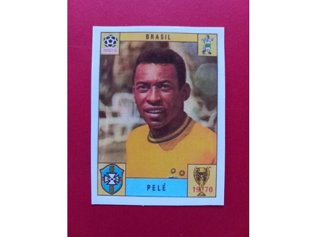 PELE *** Mexico 70 PANINI reprint (zelena poleđina)