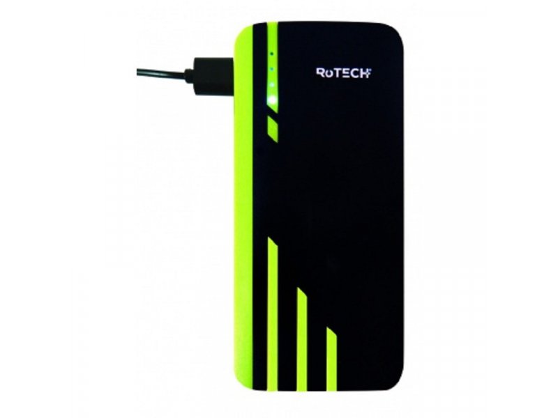 ROTECH POWERBANK PUNJAČ 54007 8000MAH, CRNA/ZELENA