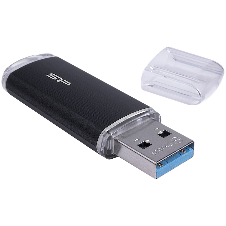USB FLASH SILICON-POWER BLAZE B02 256GB USB 3.2 GEN 1 TYPE-A BLACK