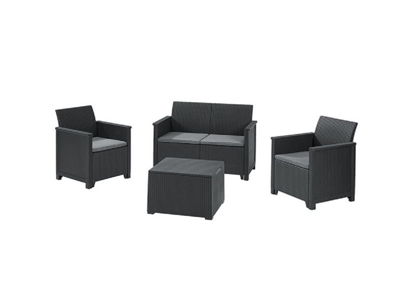 CURVER BAŠTENSKA GARNITURA ELODIE 2 SEATER GRAFIT CU 253948