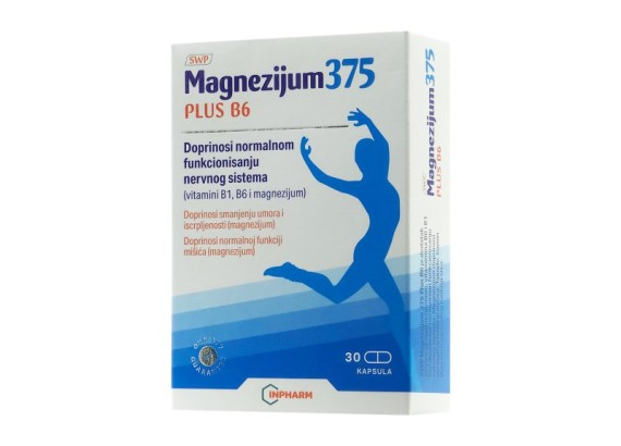 MAGNEZIJUM 375 PLUS B6 30 KAPSULA