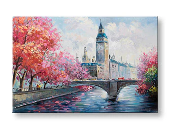 Oslikana Zidna Slika CITY 1 Deo CFACT011 - 90x60 Cm