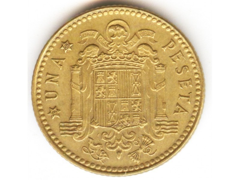 Spanija 1 peseta 1975 - 80 UNC