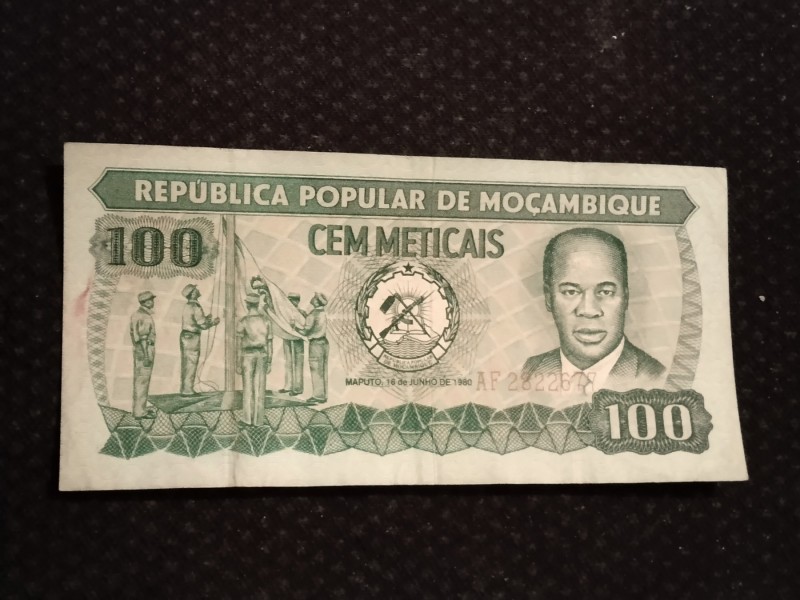 100 meticais 1980 mozambik