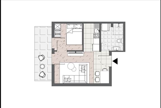 Mirijevo II-Novogradnja 38.43m2 1.5soba