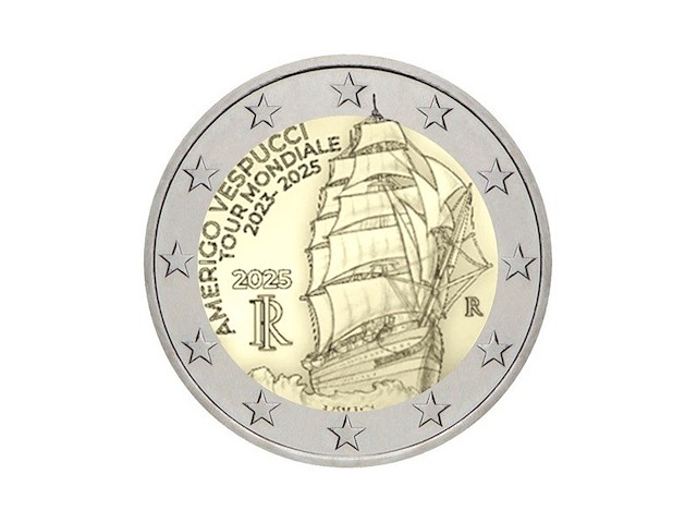 Italija 2 euro 2025. UNC AMERIGO VESPUCCI