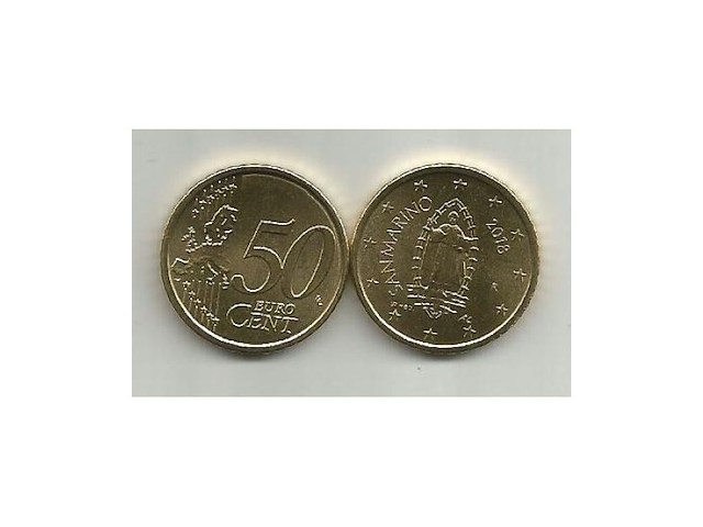 San Marino 50 euro cent 2018. UNC