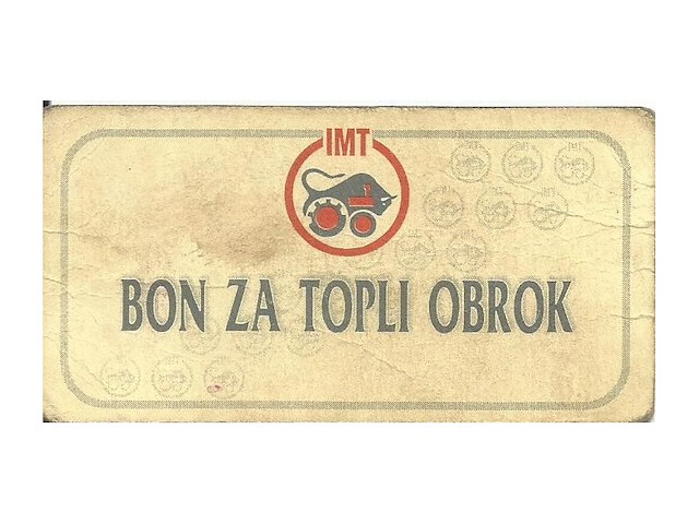 IMT Bon za topli obrok