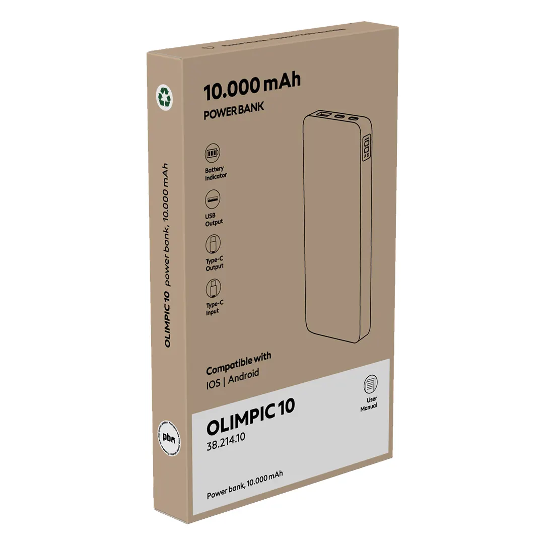OLIMPIC 10 - 38214 
                Pomoćna baterija, 10.000 mAh