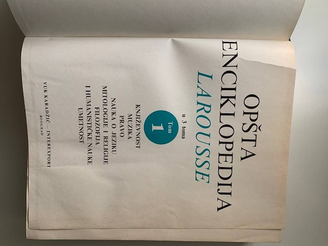 Opsta enciklopedija Larousse 1 tom
