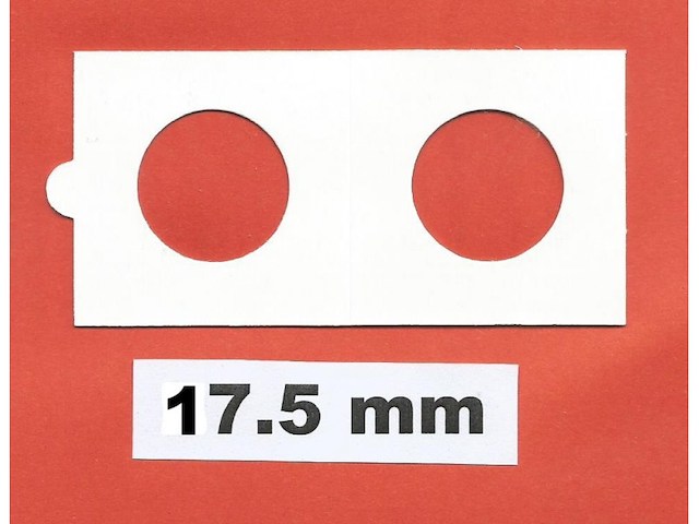 Kartončići samolepljivi bela boja 17.5  mm - 10 kom.