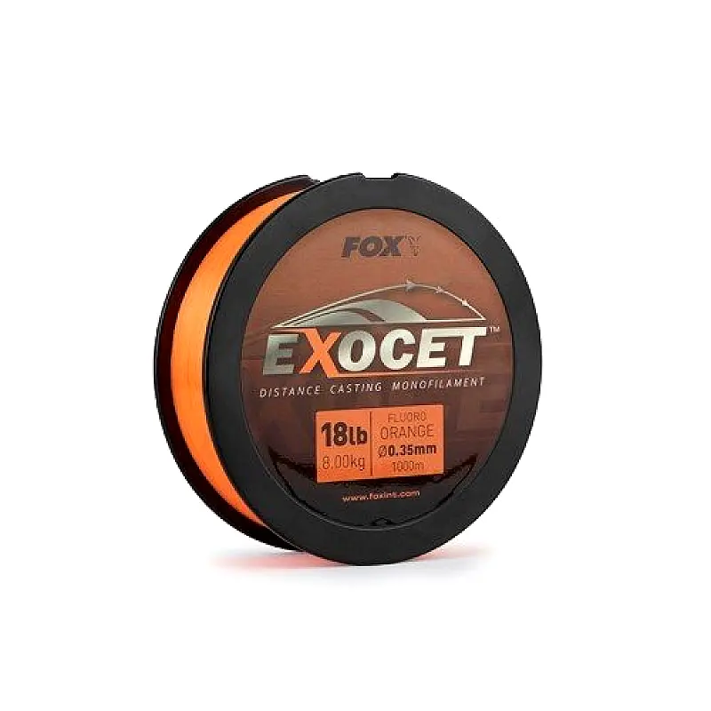 FOX Exocet Fluoro Orange Mono 0.35mm 18lb / 8.0kg (1000m) (CML180) 55376