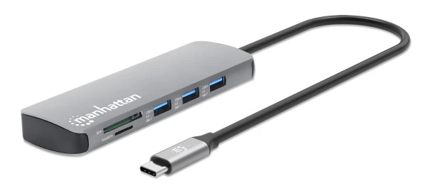 Docking station Manhattan 190459 9in1 USB-C - 1xHDMI5xUSBLANCRPD 100W