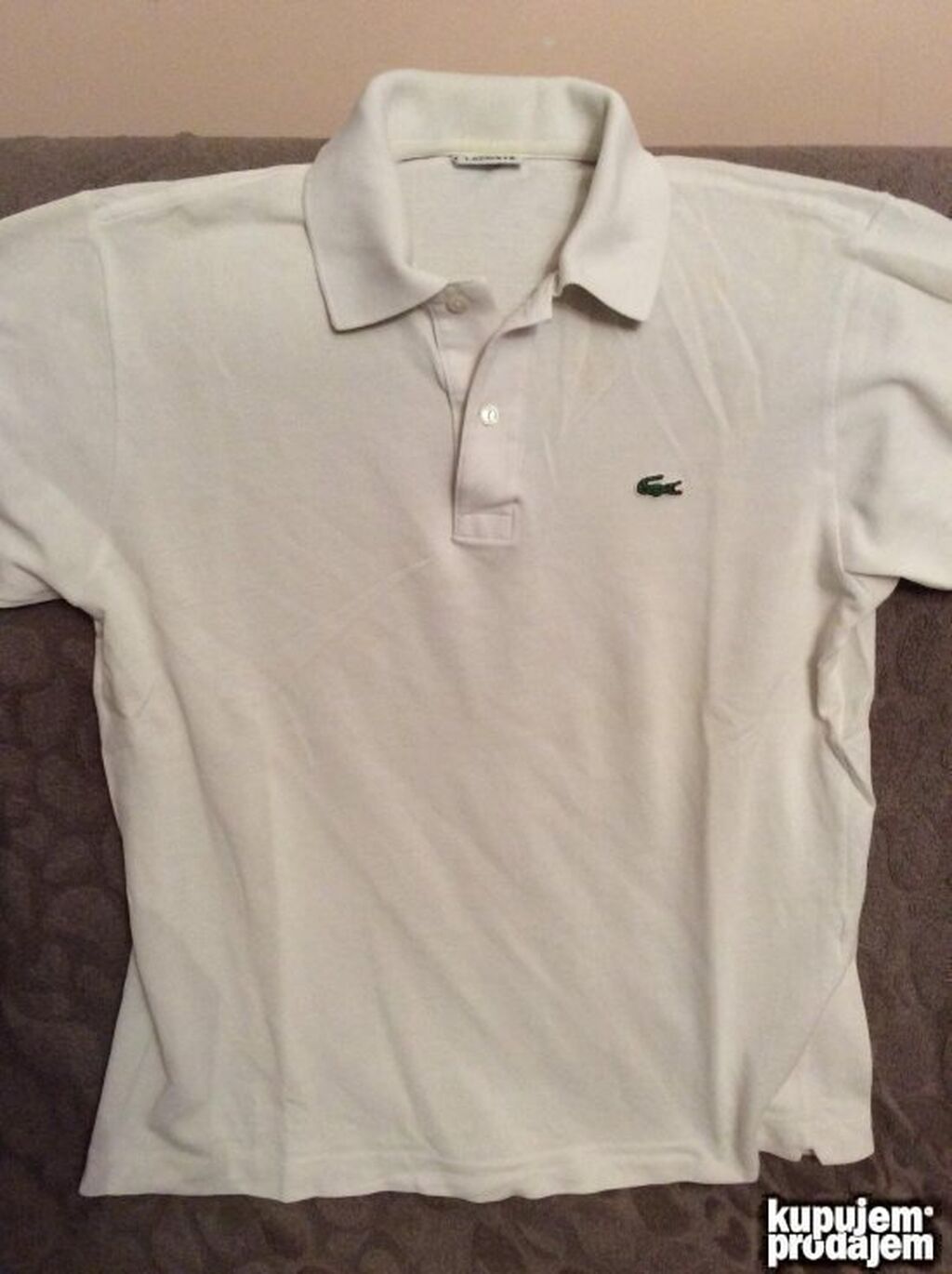 Men's T-shirt Lacoste, bоја - Bela