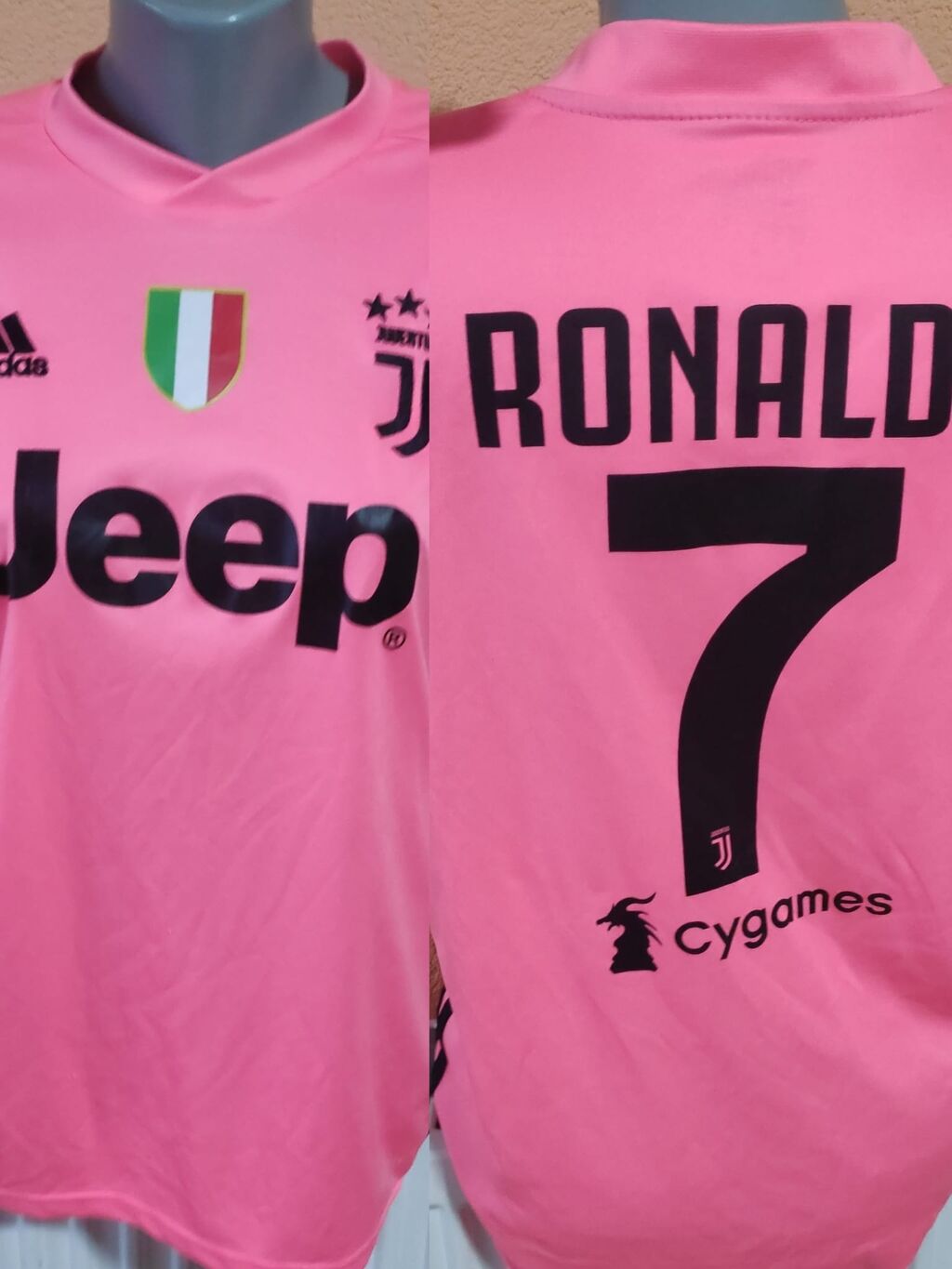 Juventus dres – roze treća/alternativna varijanta, Adidas. Prednja