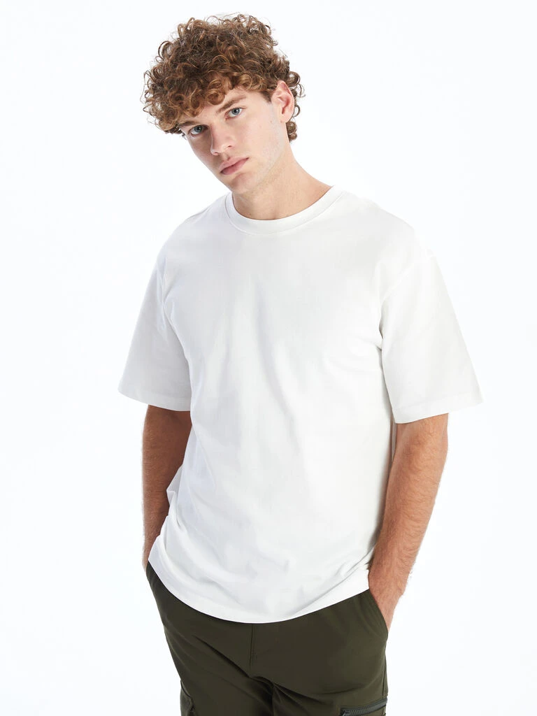 LC Waikiki Muška majica W50162Z8-R9J, Krem