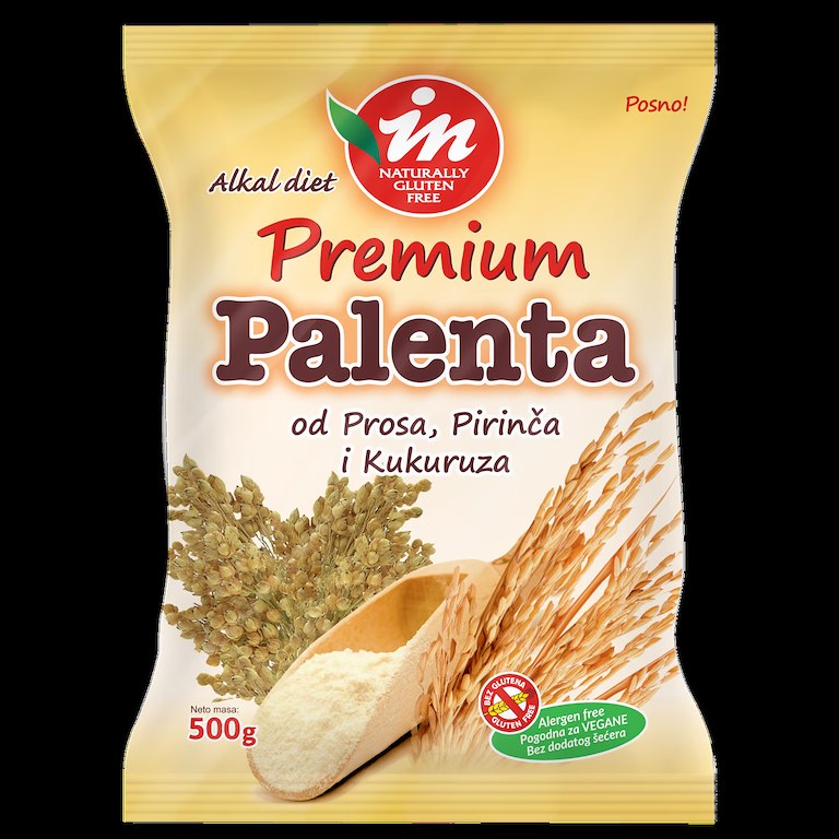 ALEKSANDRIJA Bezglutenska premium palenta od prosa, pirinča i kukuruza, 500g