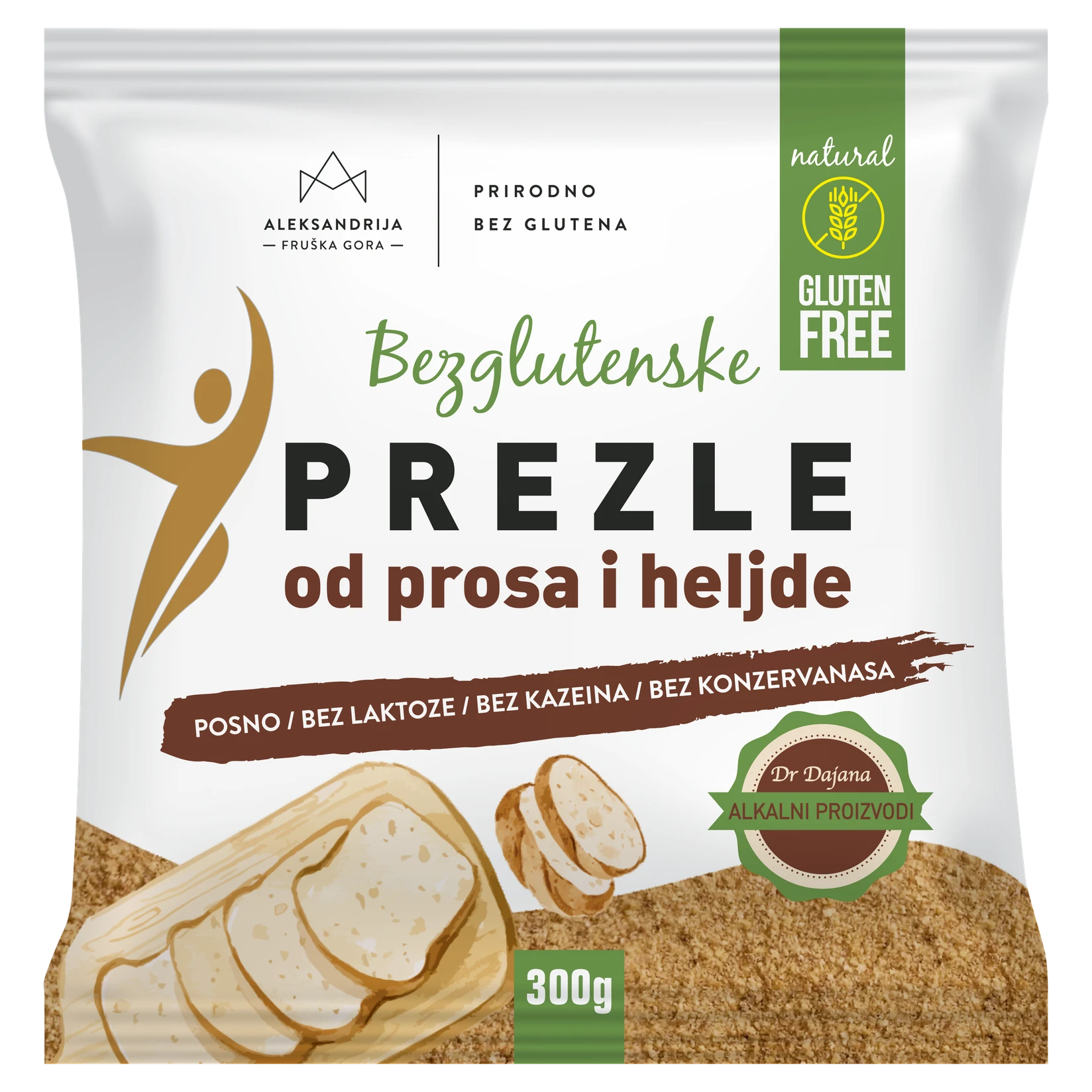 ALEKSANDRIJA Bezglutenske prezle od prosa i heljde, 300g