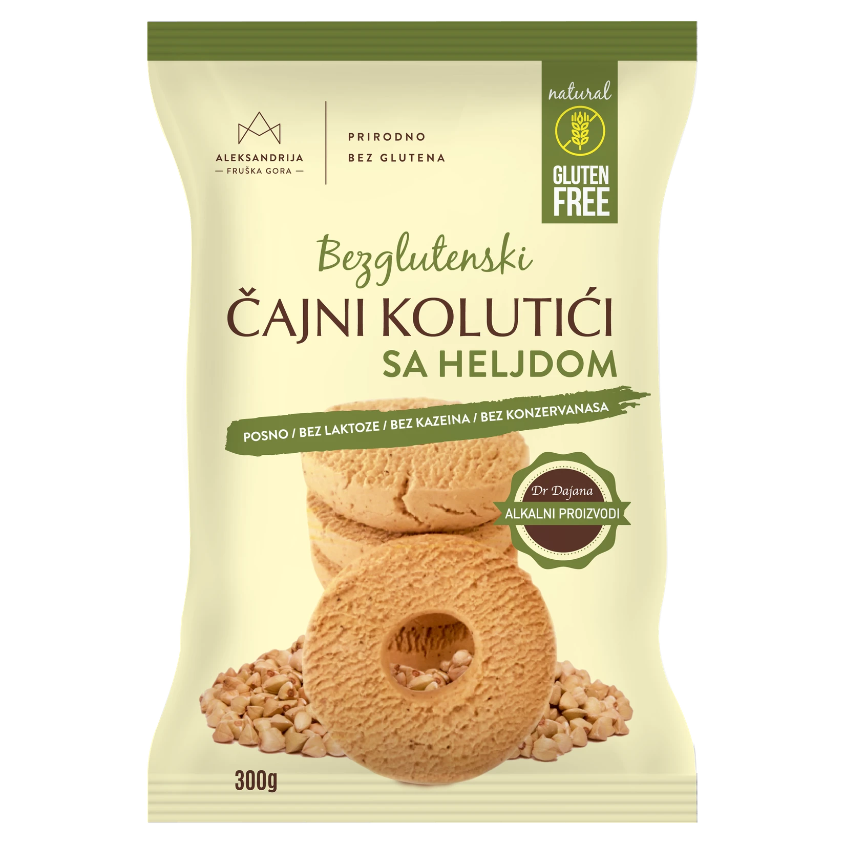 ALEKSANDRIJA Bezglutenski čajni kolutići sa heljdom, 300g