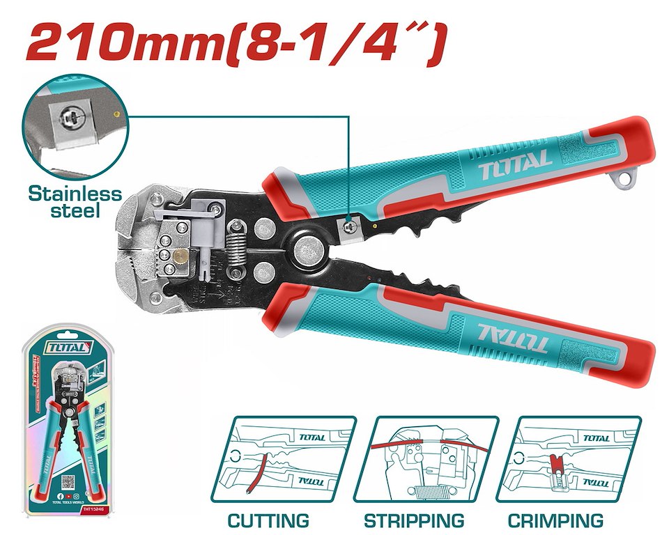 TOTAL Automatska klešta za blankiranje 3u1 THT15246ID EK000800627
