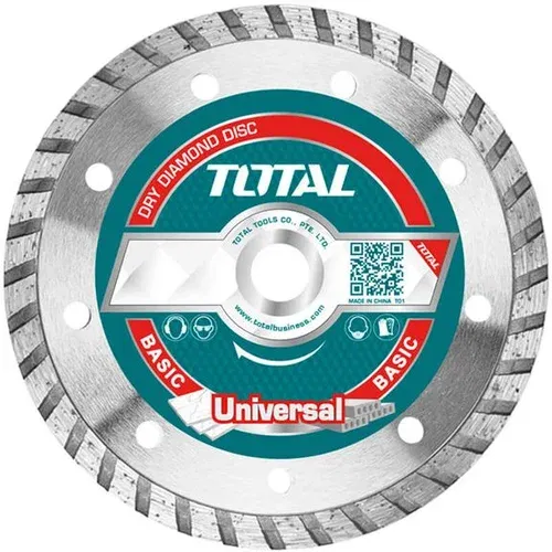 TOTAL Univerzalna turbo dijamantska rezna ploča 115mm suvo/mokro TAC2131153MID EK000800626