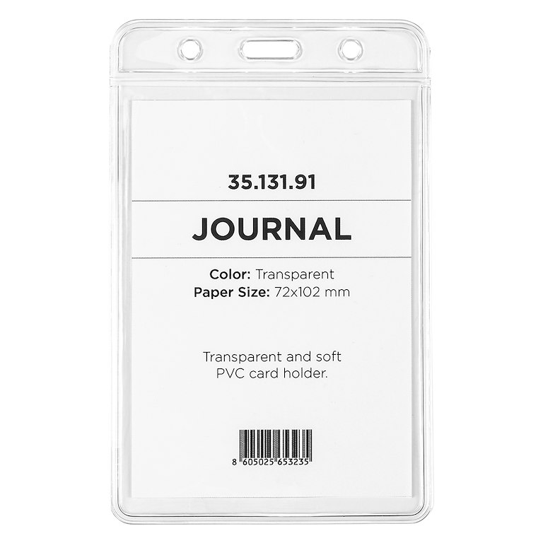 JOURNAL, uložak za identifikacionu karticu, transparentni