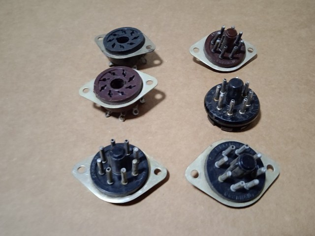 Vintage Tube Sockets 8 Pin